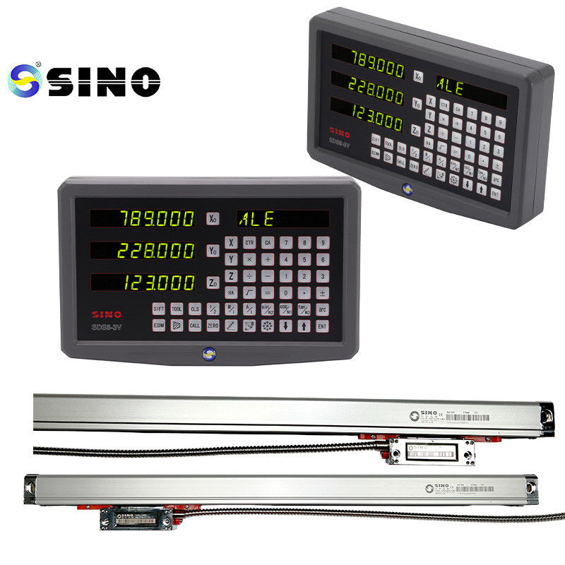 SINO SDS6-3V Grey Digital Readout Kits DRO 3 Axis 1um Glass Linear Scale Meter Milling Machine