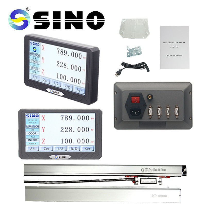 SINO SDS200S 3 Axis LCD Full Touch Screen Digital Readout Kits DRO ...
