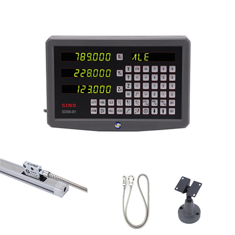 SDS6-2V SINO Dro 2 Axis Digital Readout System Kit With Linear Encoder For Lathe Milling Machine