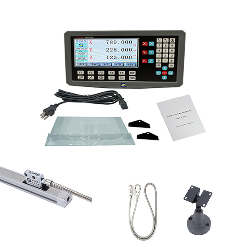 SINO SDS2-3VA 3-Axis Digital Readout System With KA300-70mm Linear Scale Optical Encoder