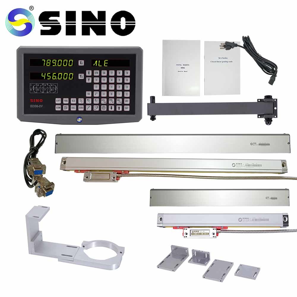 Two Axes Manual DRO For Lathe Machine 1 Micron Linear Scales